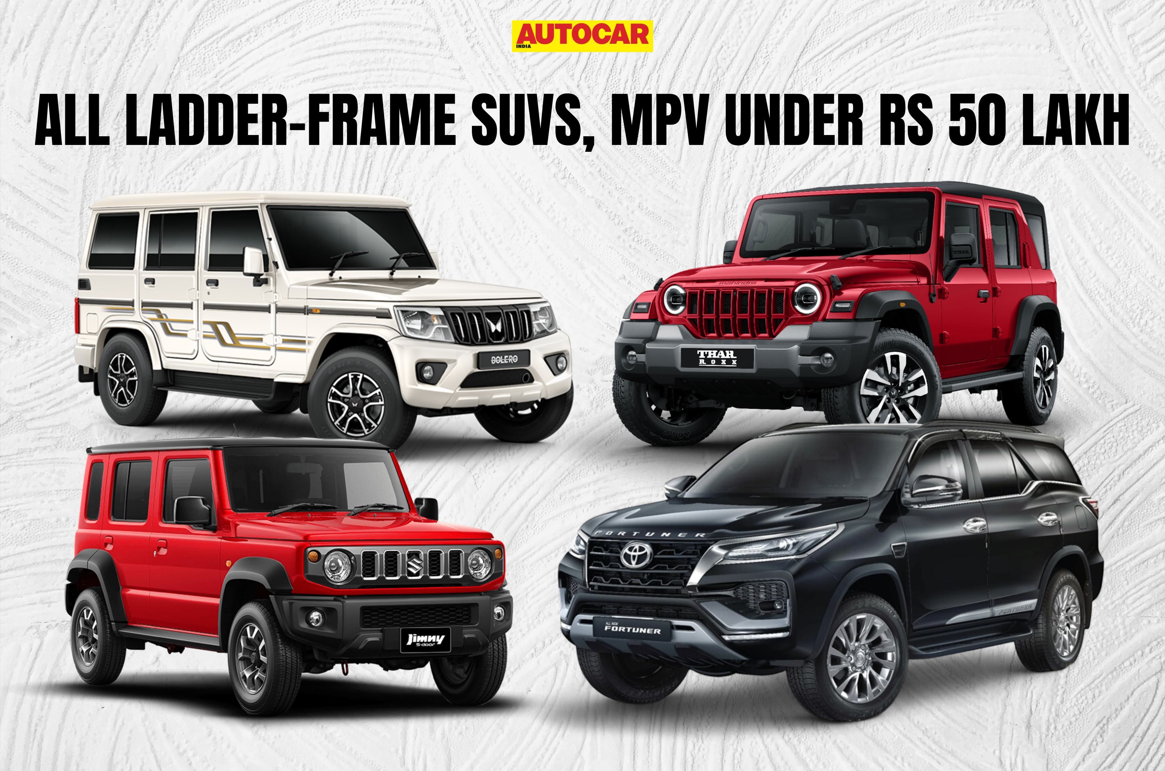 All ladder-frame SUVs and MPV under Rs 50 lakh | Autocar India